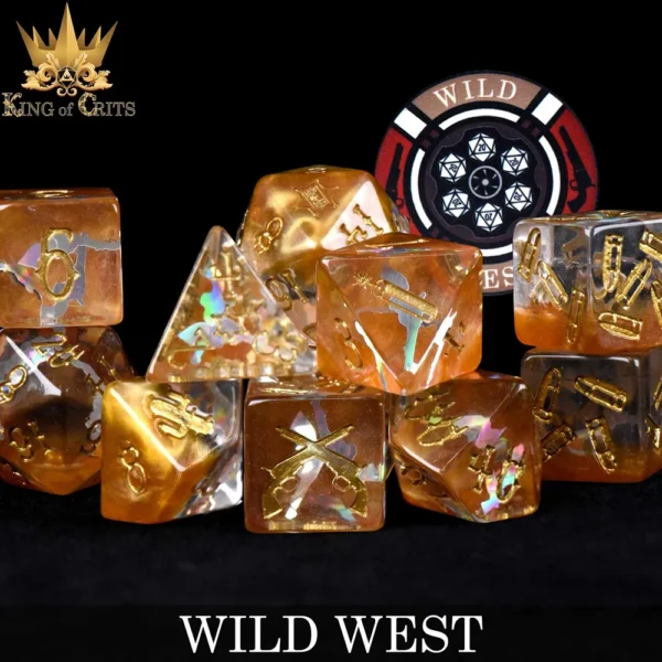 King of Crits Wild West Dice Set | Table Cat Games